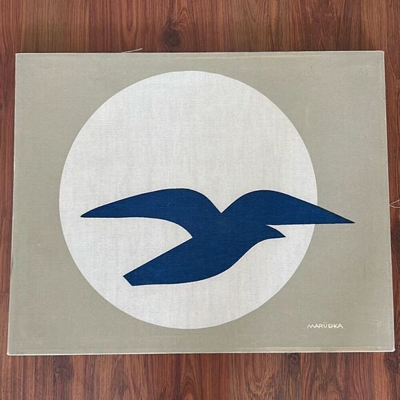 Vintage | Art | Marushka Bird Vintage Artwork Canvas7s 80s Tulip Flower ...